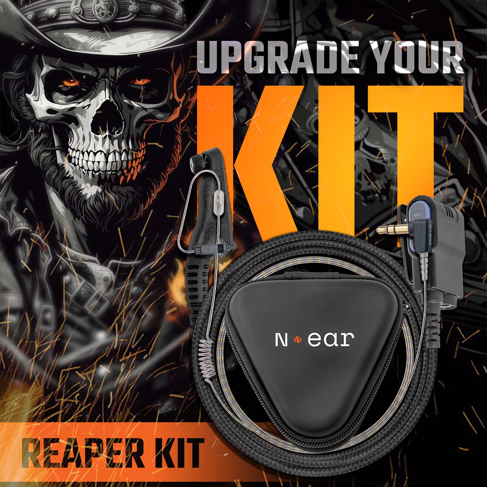 N-ear: Reaper Kit - 360™ Earpiece with Choice™ PTT/Mic.