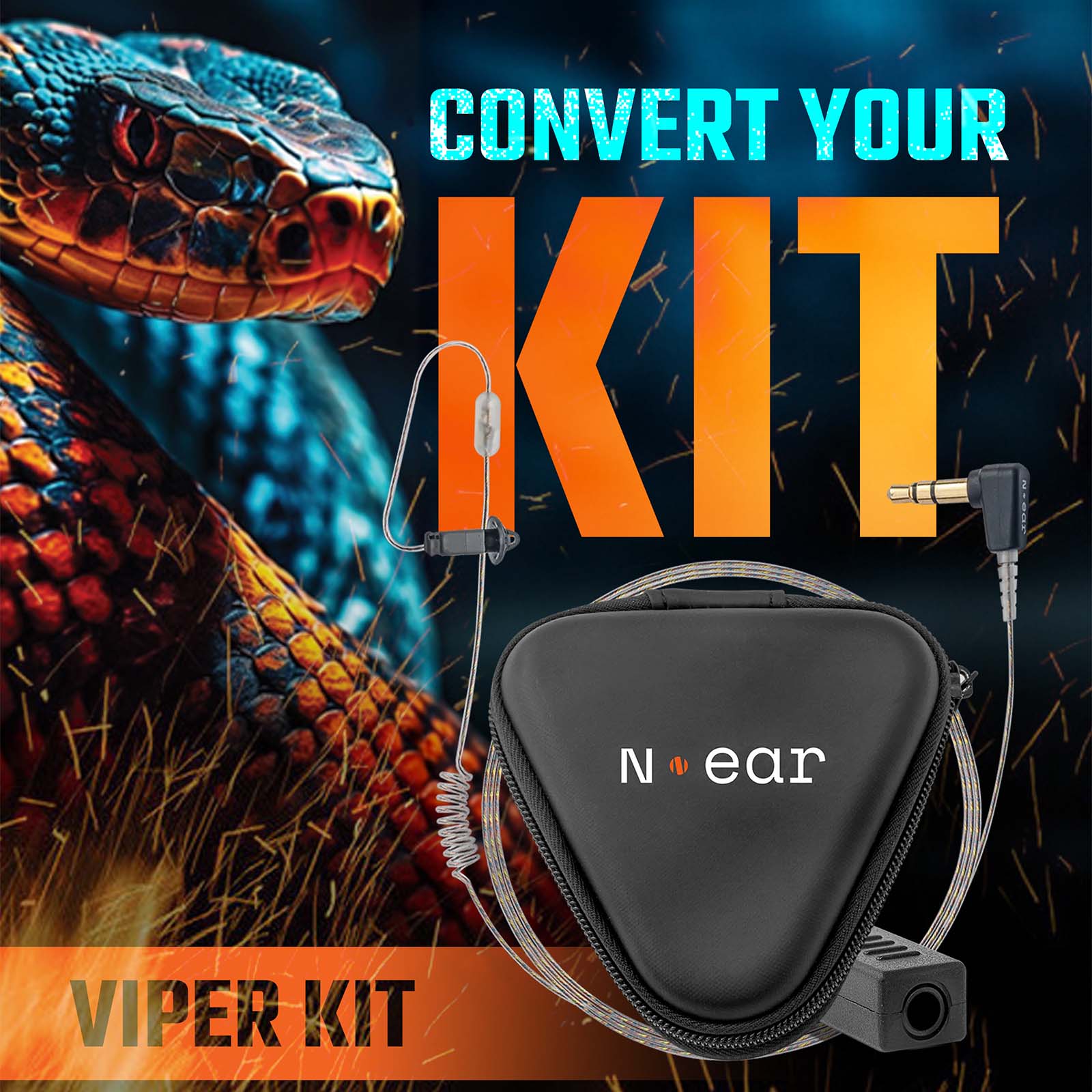N-ear: Viper Kit - 360™ Earpiece with Acoustic Tube Converter